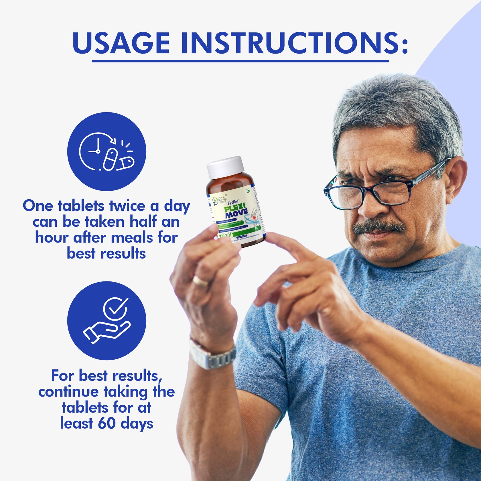 Fytika Flexi Move - Joint Support Supplement, Glucosamine, Rosehip, Bo – Fytika Healthcare Products