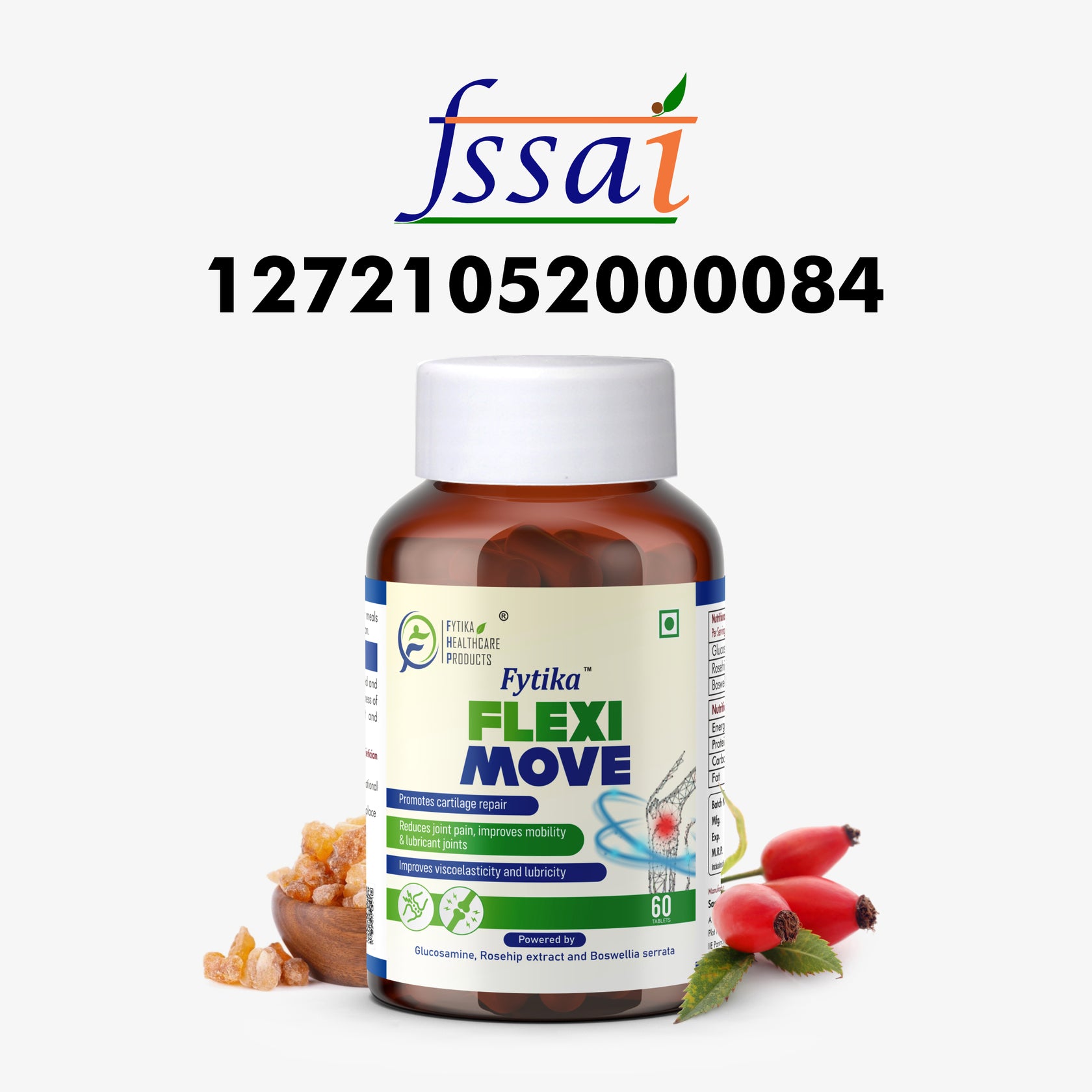 Fytika Flexi Move - Joint Support Supplement, Glucosamine, Rosehip, Bo – Fytika Healthcare Products