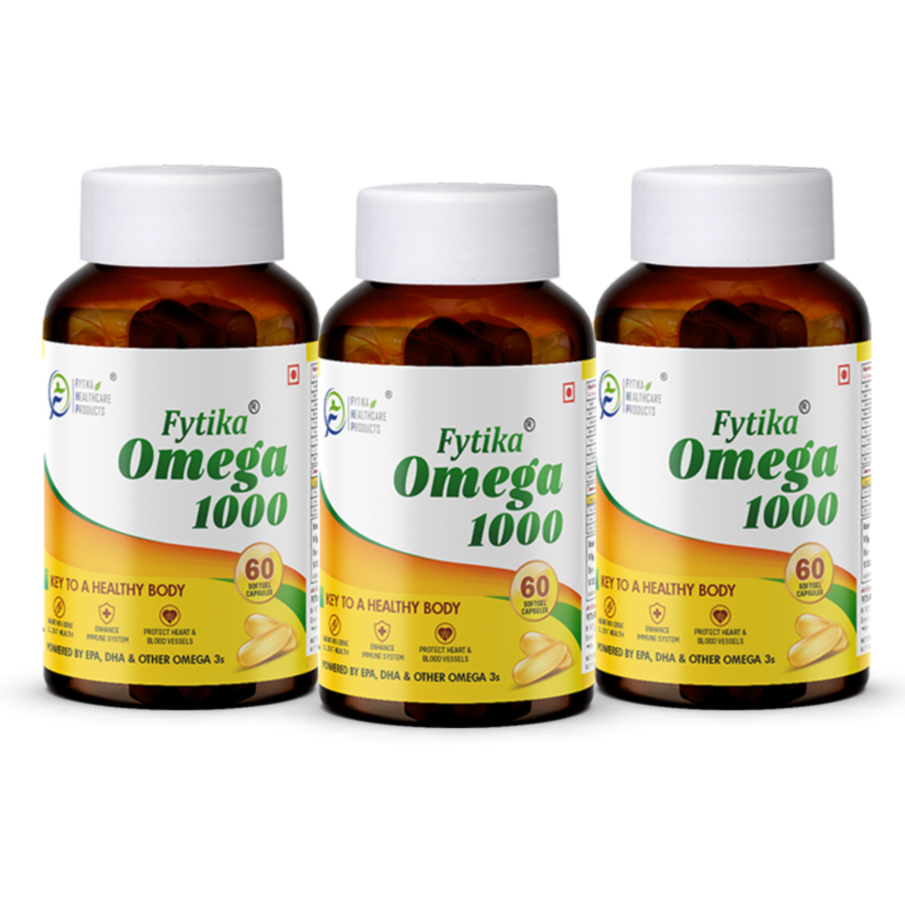 Fytika Omega 1000 - Omega 3 1000mg Fatty Acid Capsule enriched with EPA ...