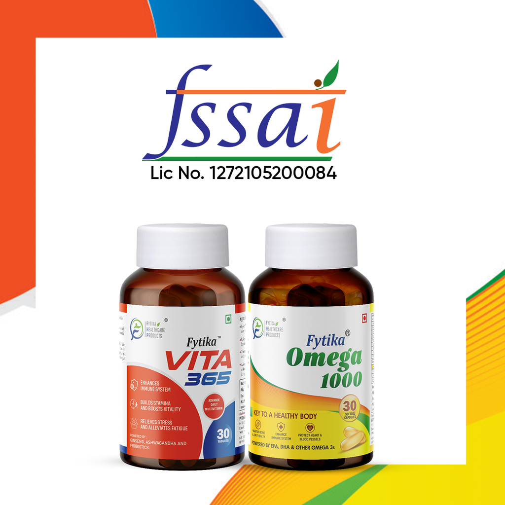Fytika Vita 365 & Omega 1000 Combo Pack for Overall Health (30 Capsule ...
